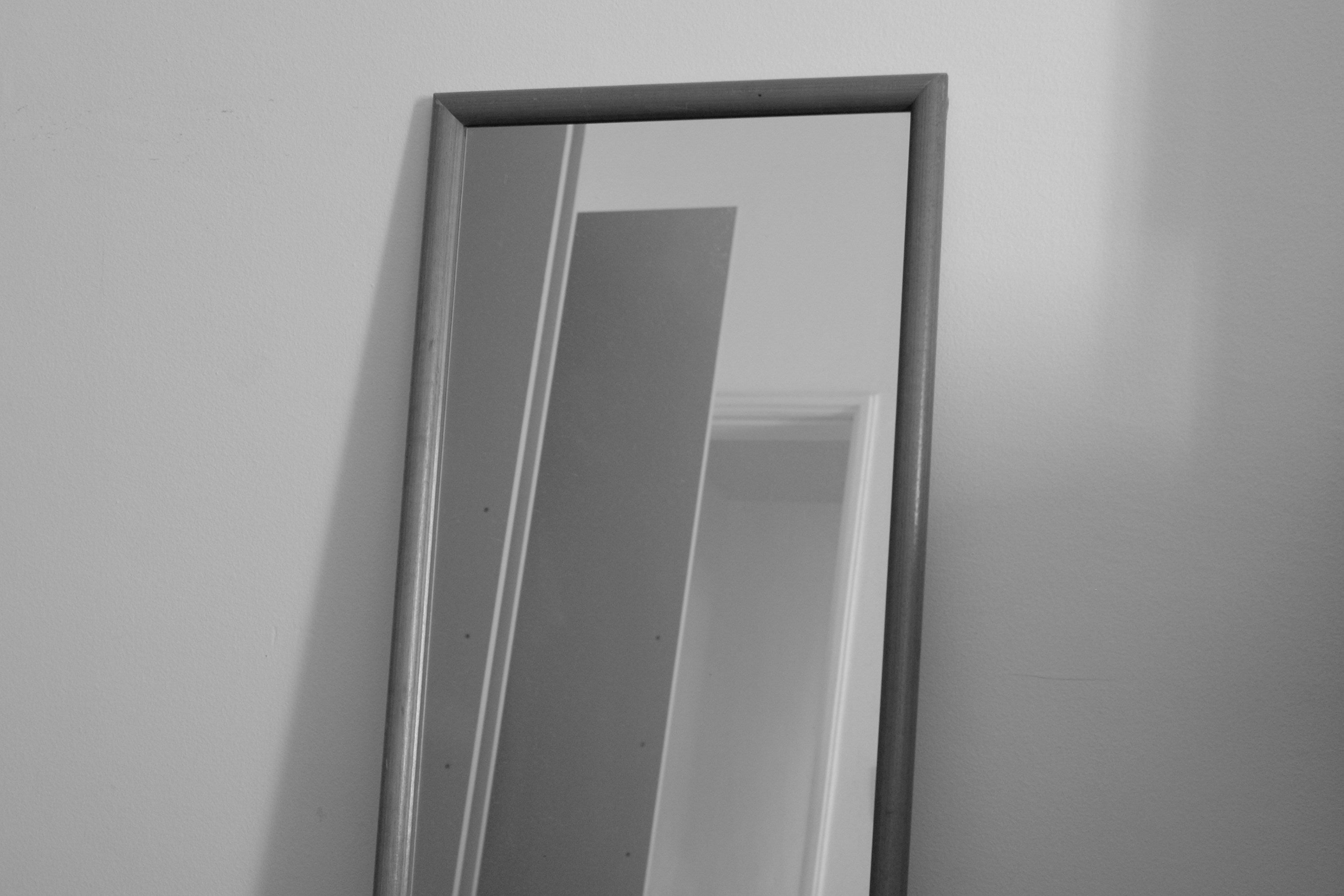 15970 Coco | Vanity mirror with plated antique bronze pivoting hardware ...