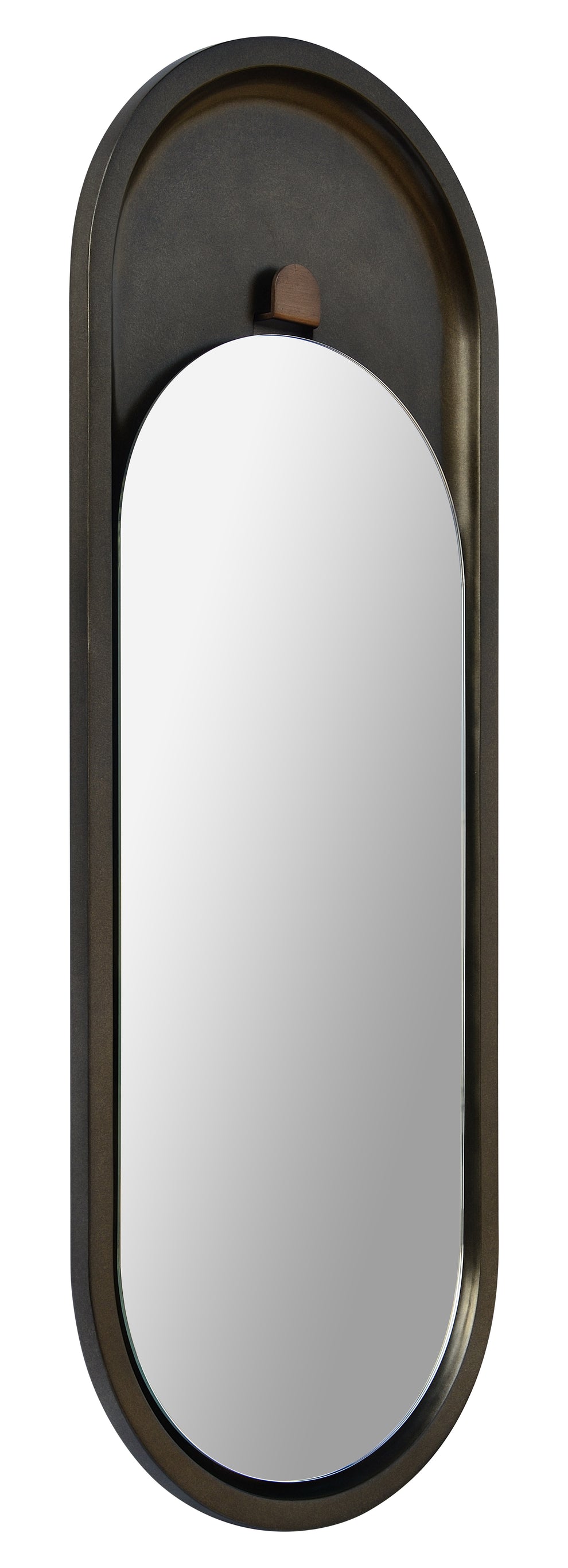 16109 - Custom gunmetal finish mirror bronze at metal hook detail ...